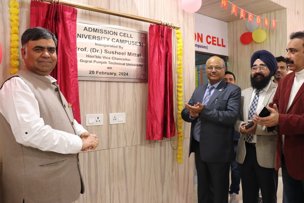 IKG PTU VC Prof Dr Mittal inaugurates ultra-modern admission cell – I.K ...