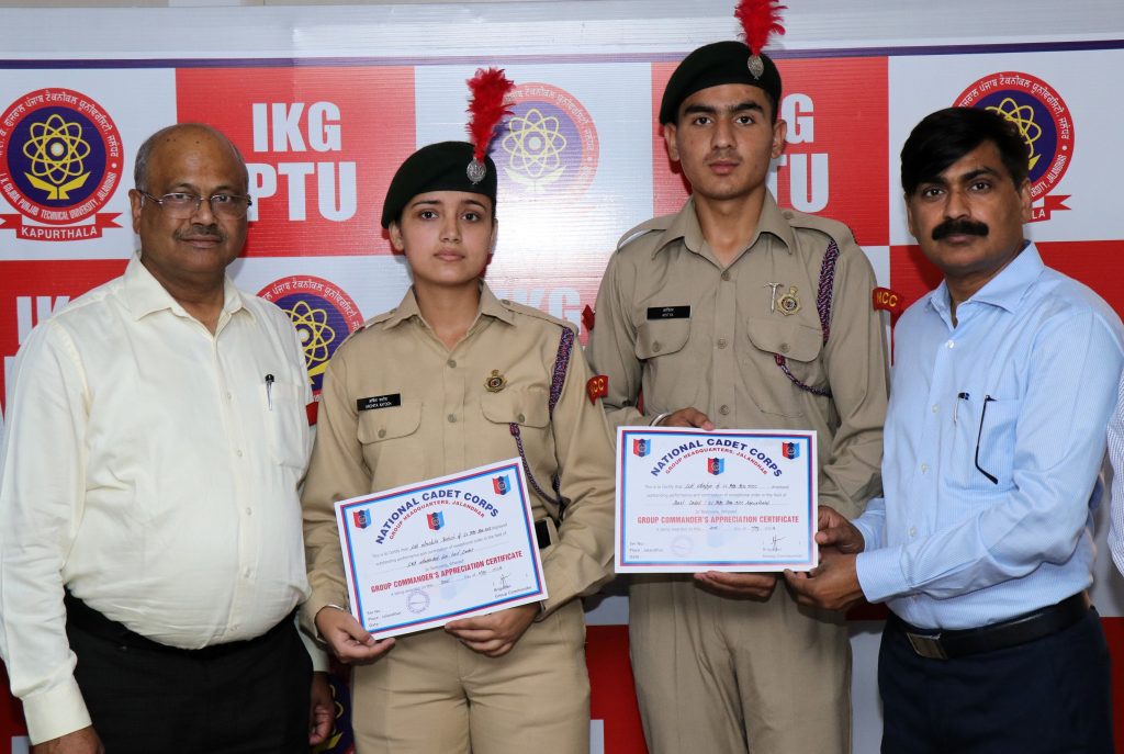 IKGPTU 2 NCC cadet honored with Best Cadets Award – I.K. Gujral Punjab Technical University ...