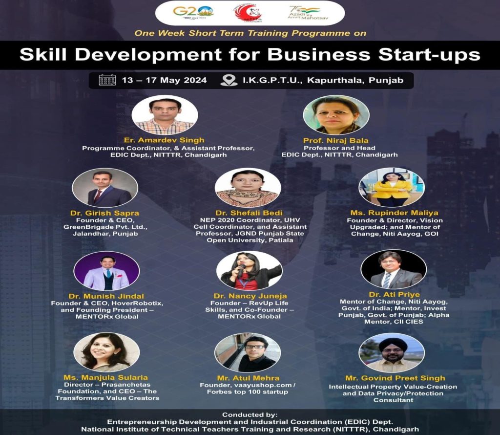 FDP program at IKGPTU – Main campus in collaboration with NTTTR, Chandigarh. – I.K. Gujral ...